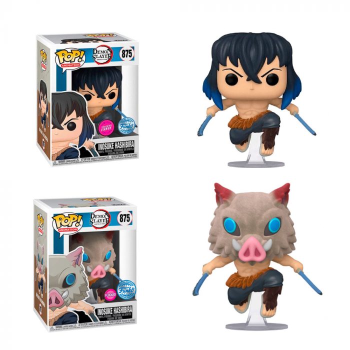 Pack Funko Pop Bundle Inosuke Hashibira flocked 875 Demon Slayer ...
